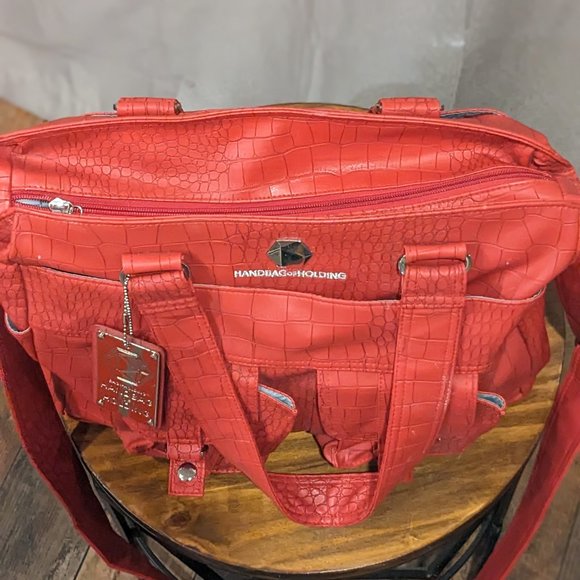 Think Geek | Bags | Rare Thinkgeek 26 Red Dragon Scale Vegan Leather ...